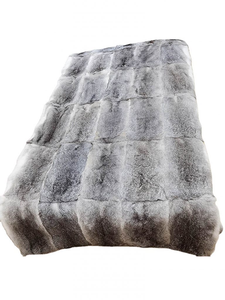 MWFur Chinchilla Rex Rabbit Blanket Real Rex Rabbit Fur Throw Factory ...